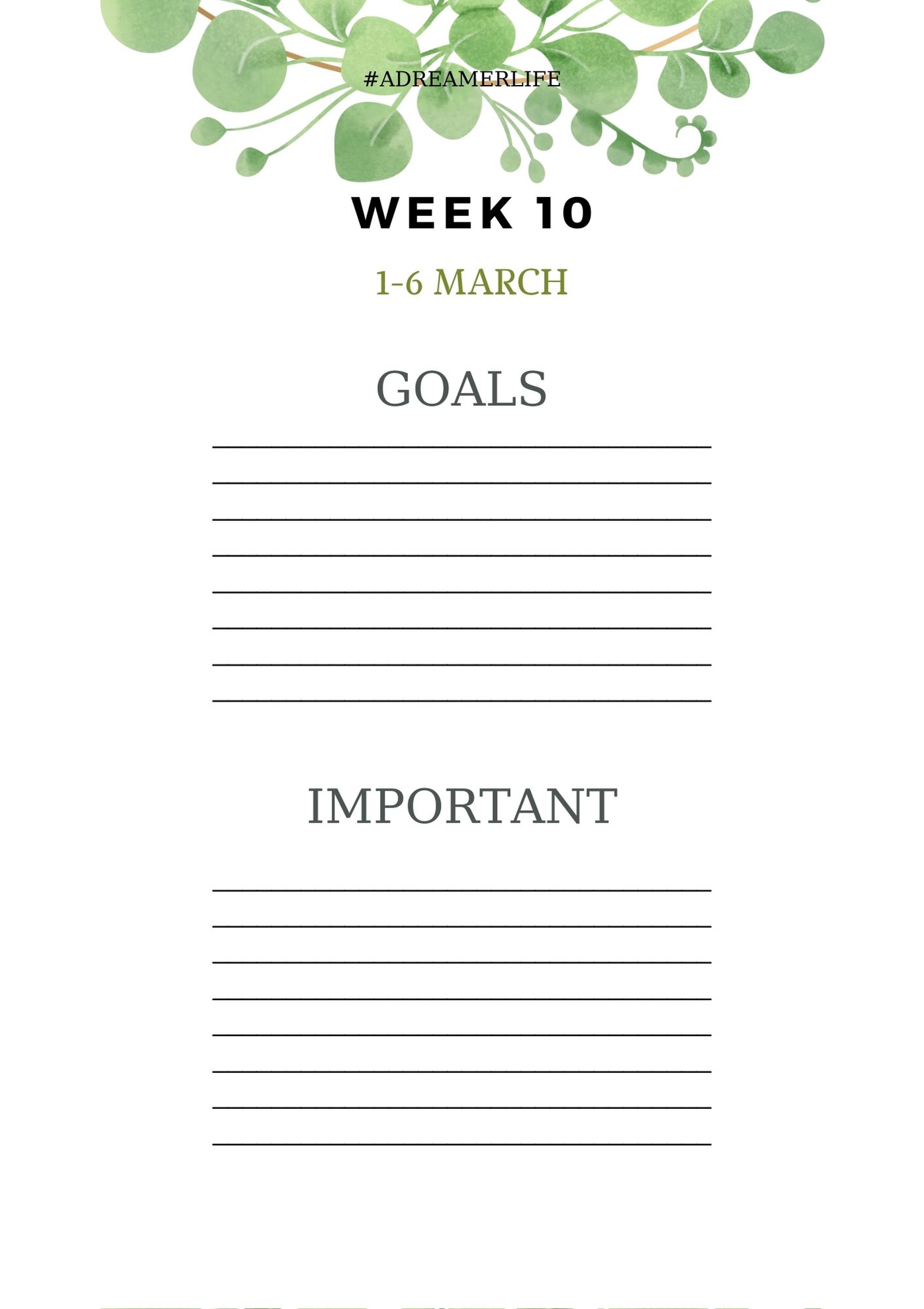 March planner – Dreamer